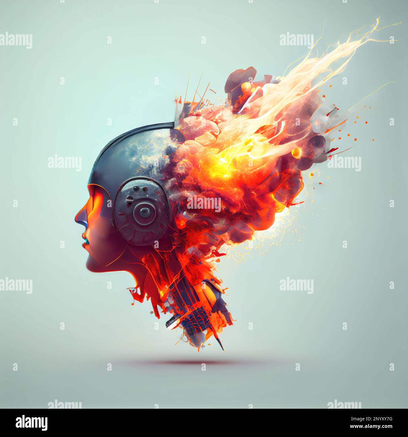 Glow brain hi-res stock photography and images - Alamy