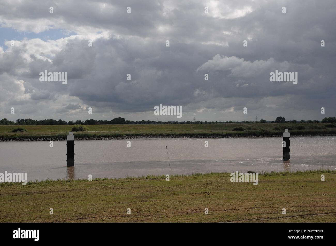 the ems river near weener in germany Stock Photo - Alamy