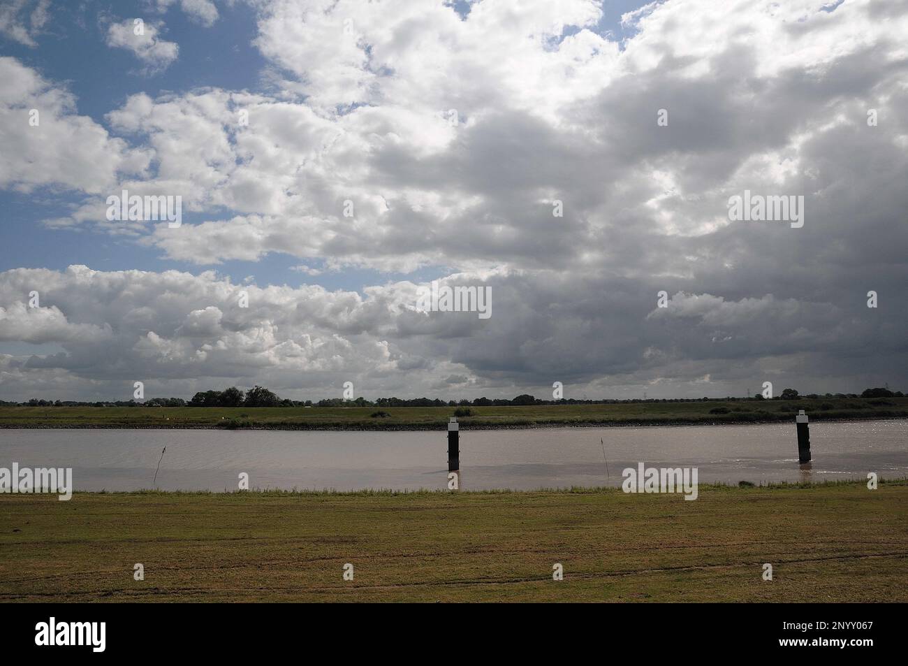 the ems river near weener in germany Stock Photo - Alamy