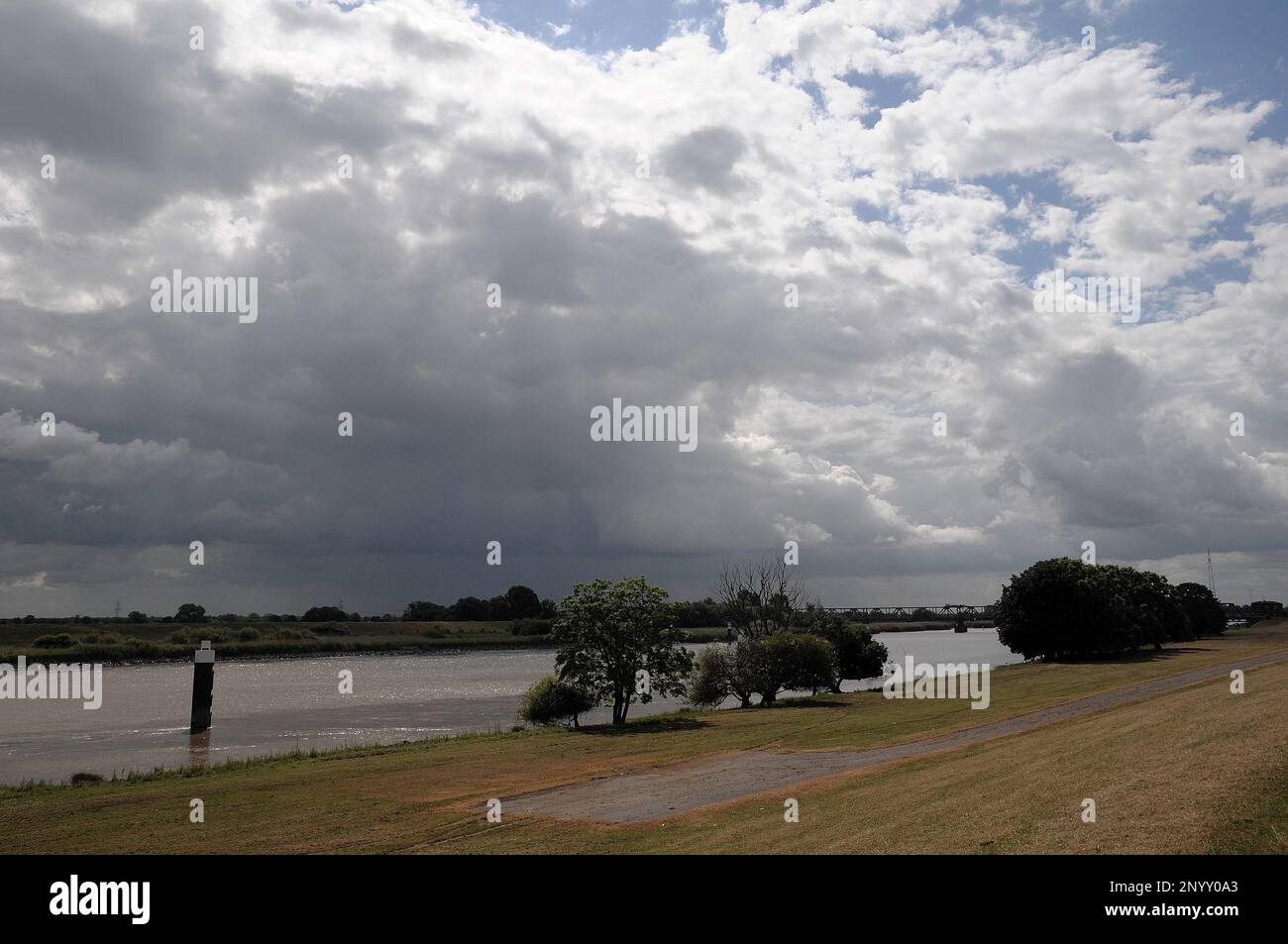 the ems river near weener in germany Stock Photo - Alamy