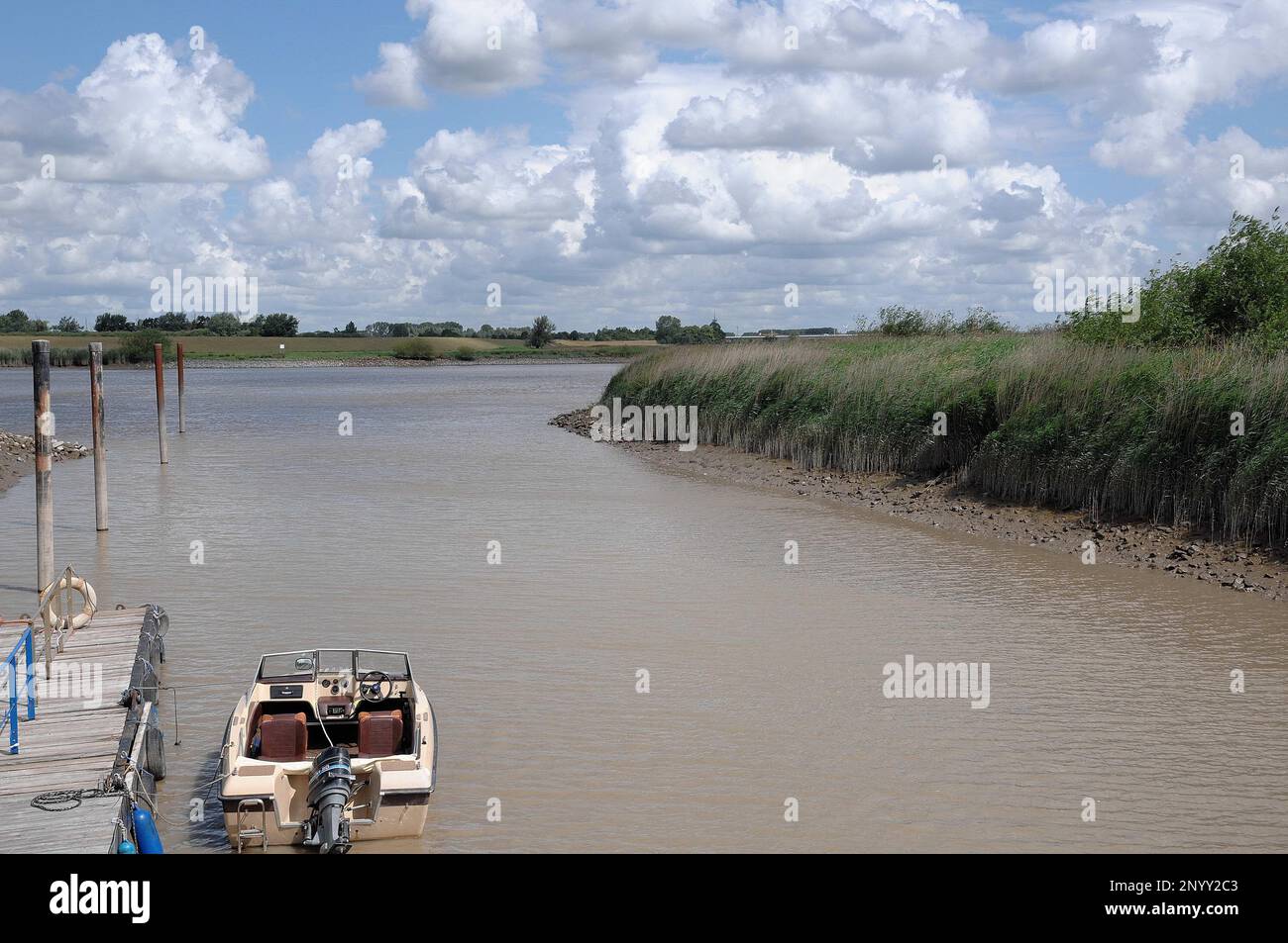 the ems river near weener in germany Stock Photo - Alamy