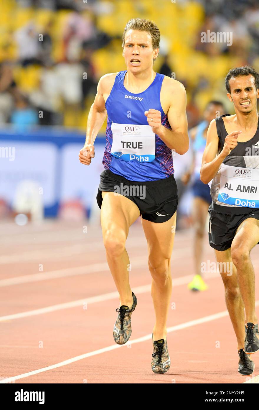 Ben True (USA) places 10th in the 3,000m in 7:47.00 during 2017 IAAF ...