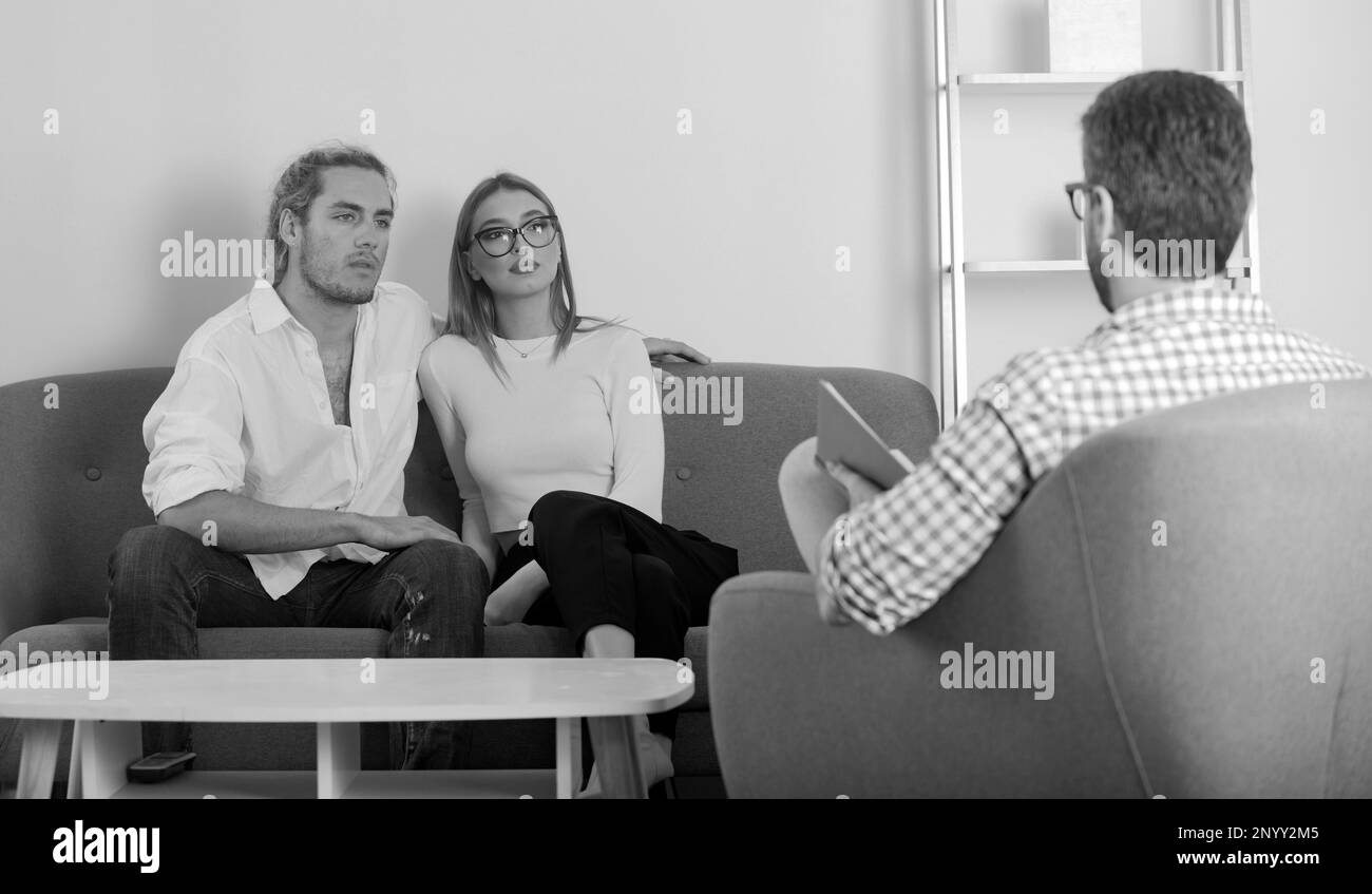 Young woman therapy session Black and White Stock Photos & Images - Alamy