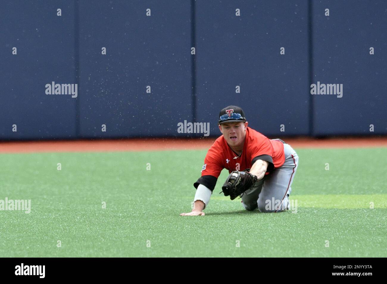May 7, 2017 - Morgantown, WV, US - Texas Tech outfielder CODY FARHAT (1 ...