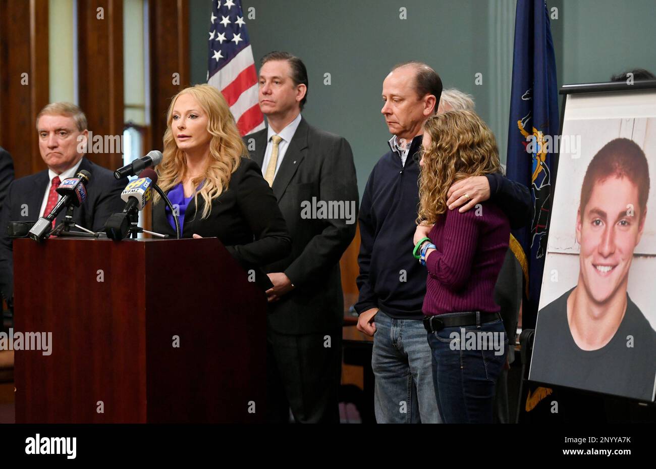 Jim and Evelyn Piazza, right, stand by as Centre County District ...