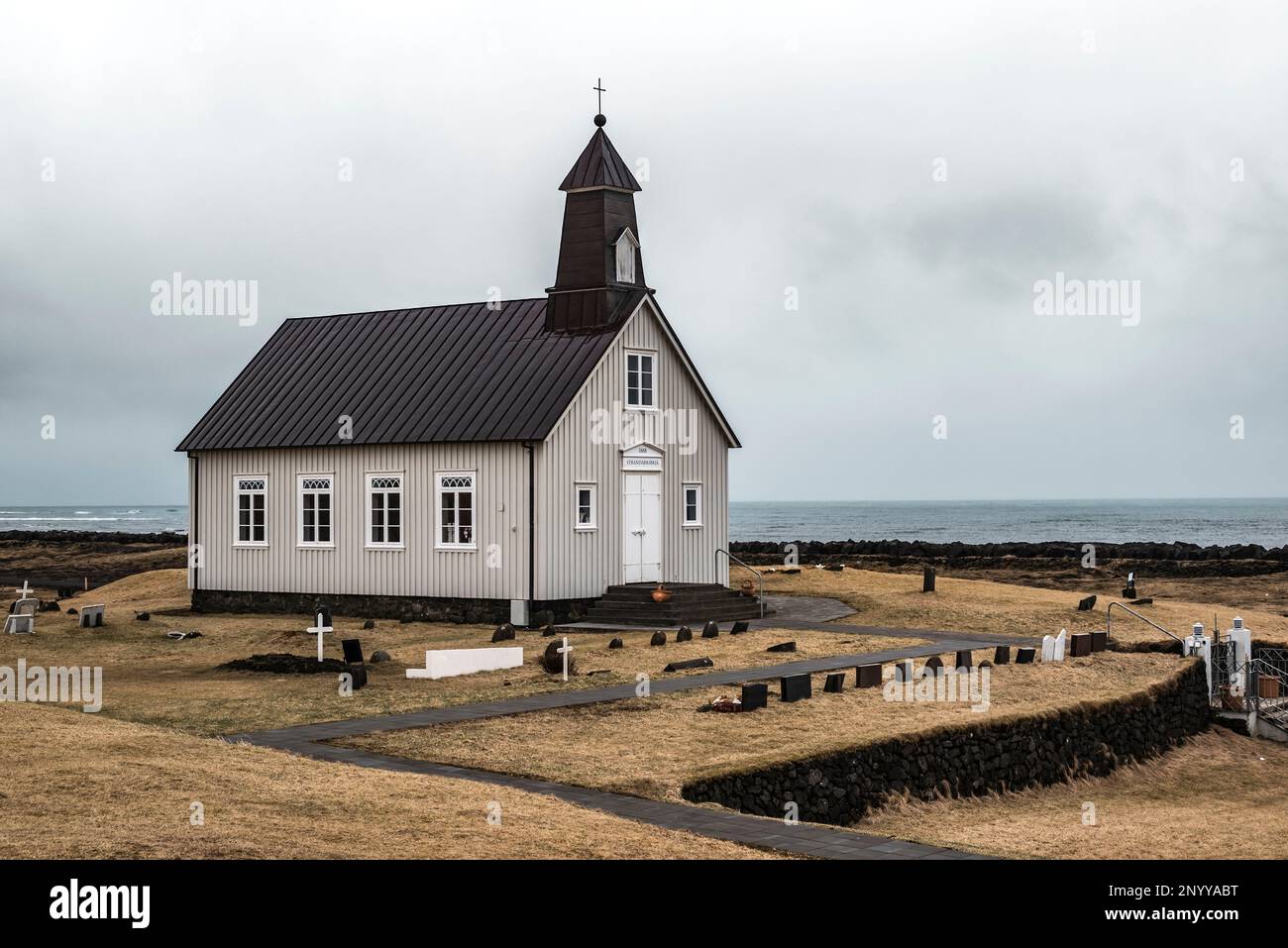 Strandarkirkja, the "Coastal Church", is an iconic landmark at Selvogur ...