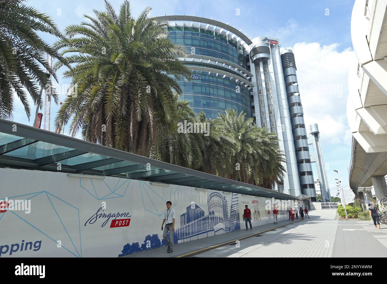 Exterior of Singapore Post (SingPost) building in Paya Lebar. SGX ...