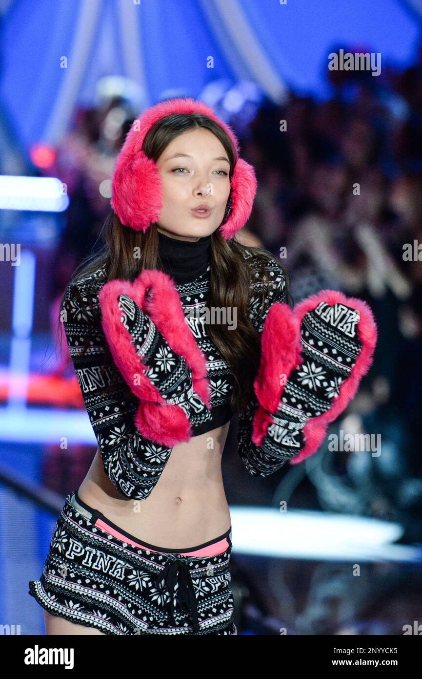 Model Yumi Lambert walks the runway for The 2015 Victoria's Secret ...