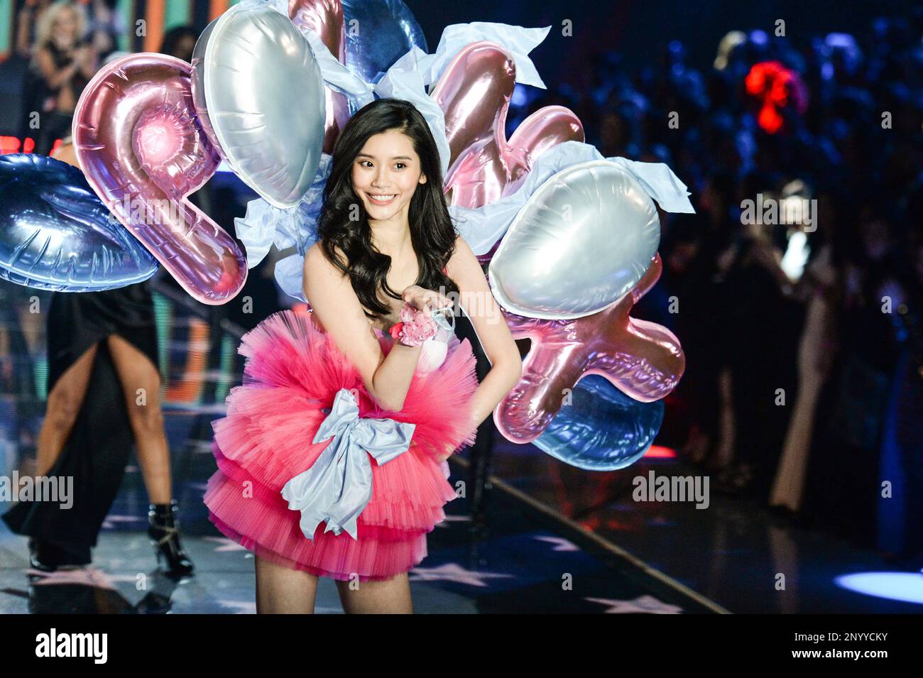 Model Ming Xi walks the runway for The 2015 Victoria's Secret Fashion ...