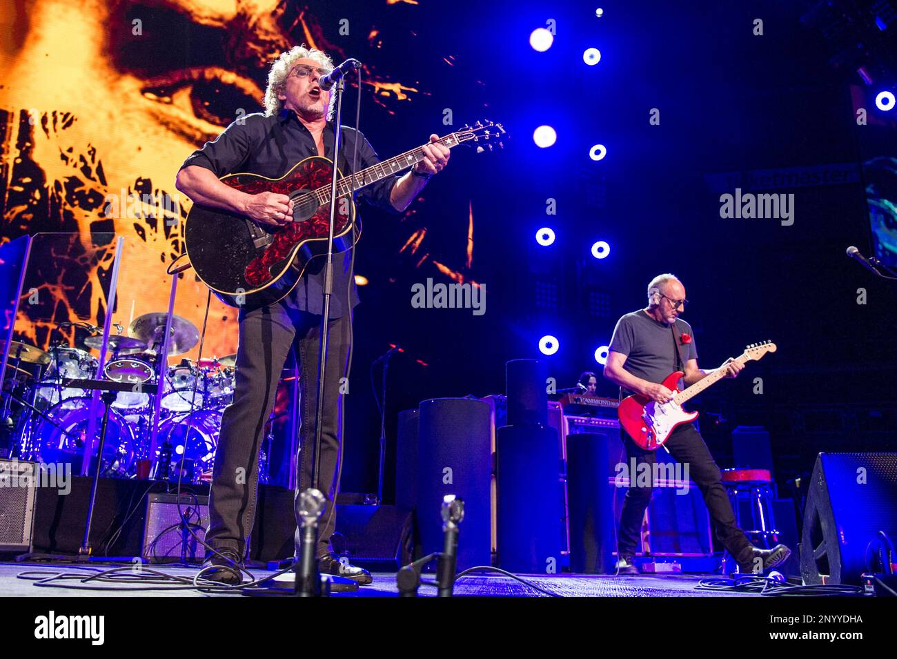 Roger Daltrey, left, and Pete Townshend The Who perform at Nationwide ...