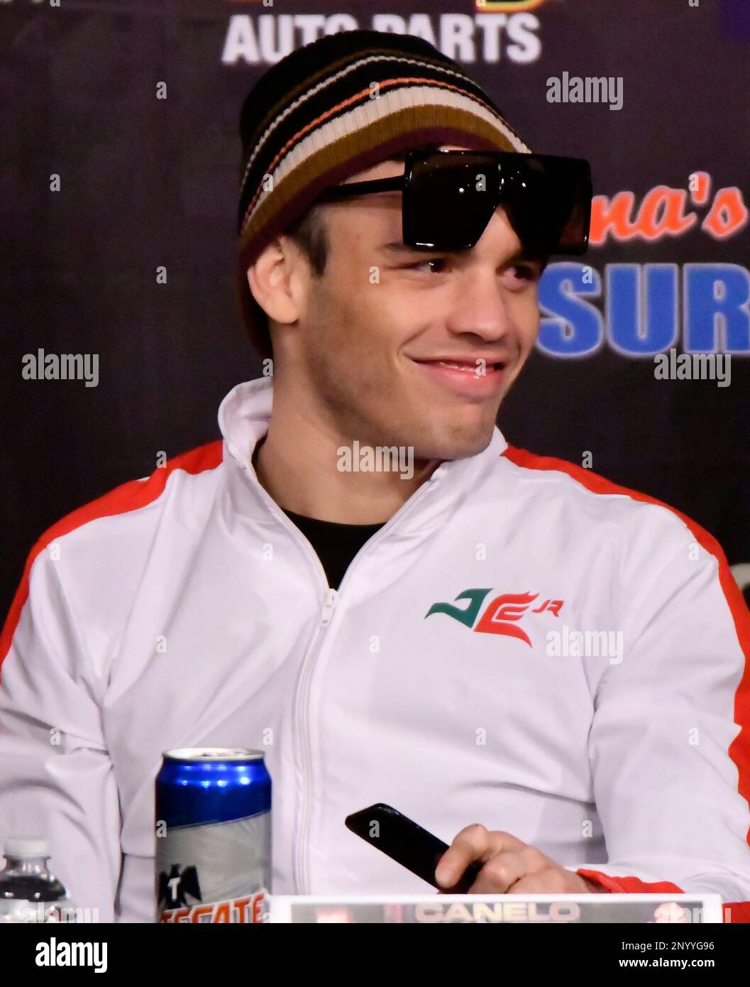 May 3, 2017. Las Vegas NV. Mexico's Julio Cesar Chavez, Jr. talks at ...