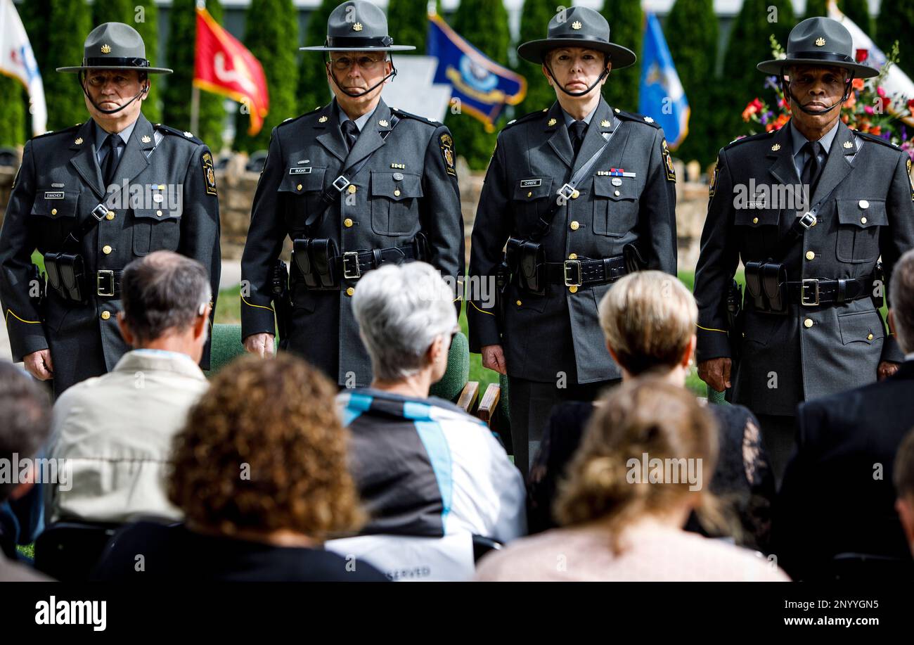 From left are Major Robert Evanchick, Director of the Bureau of ...