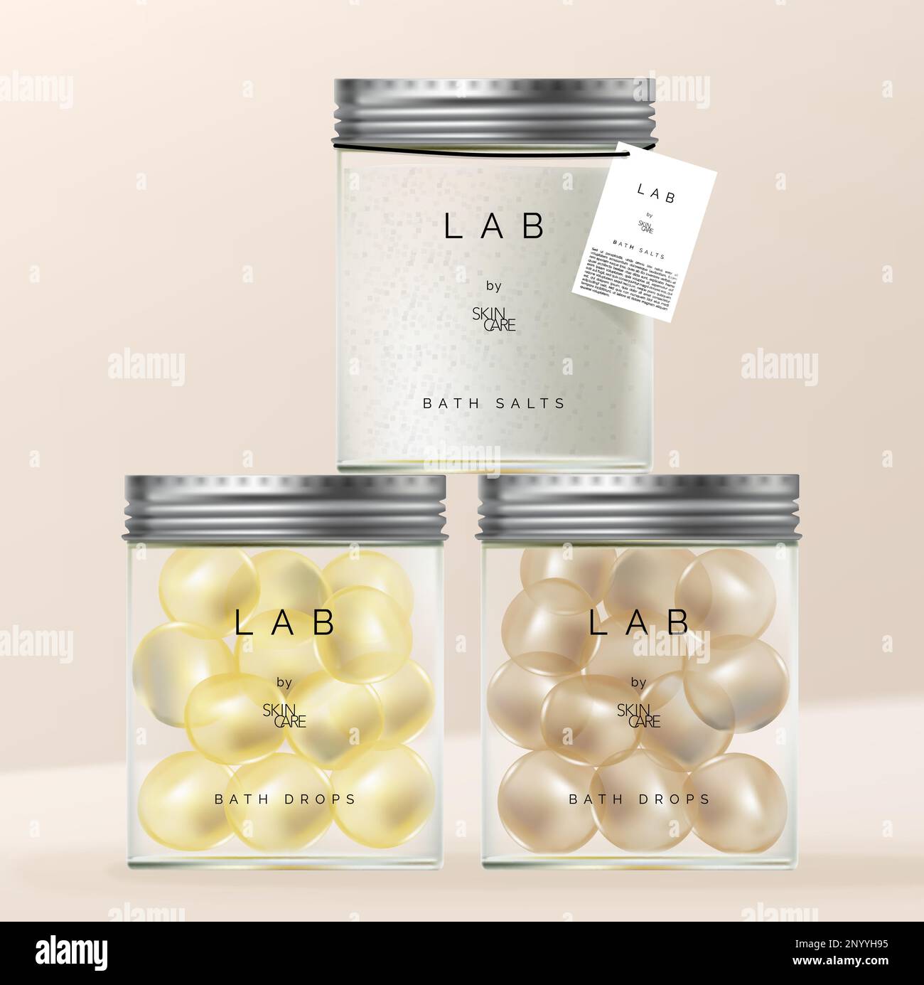 Glass bath salt bottle Stock Vector Images - Alamy