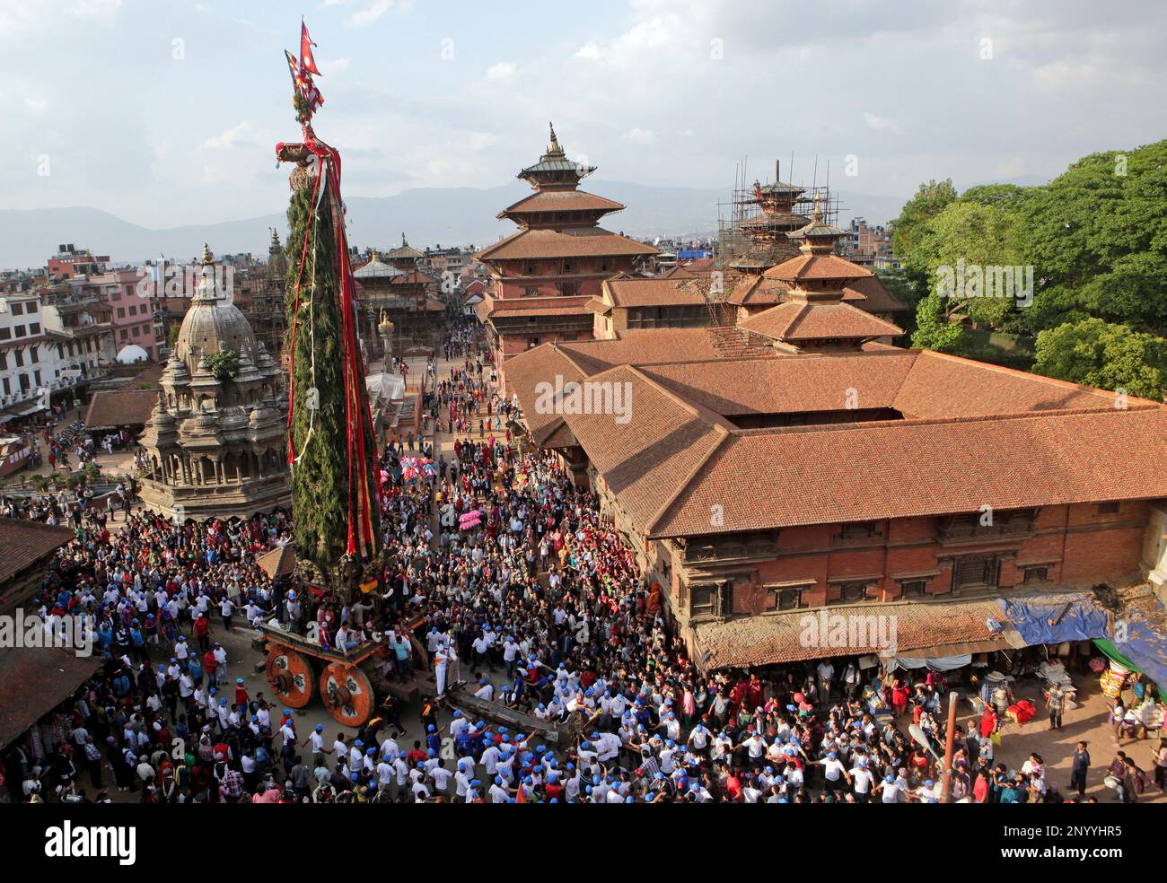 In this May 2, 2017, photo, Nepalese members of the Newar community ...