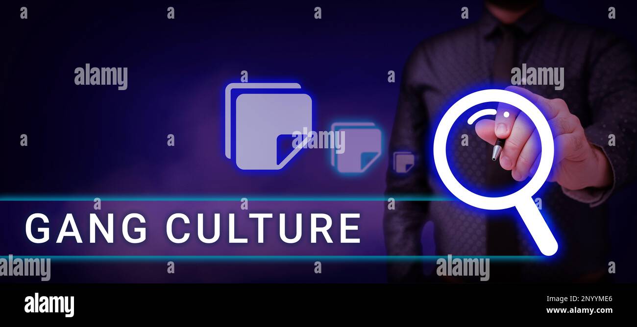 Sign displaying Gang Culture. Business idea particular organization of ...