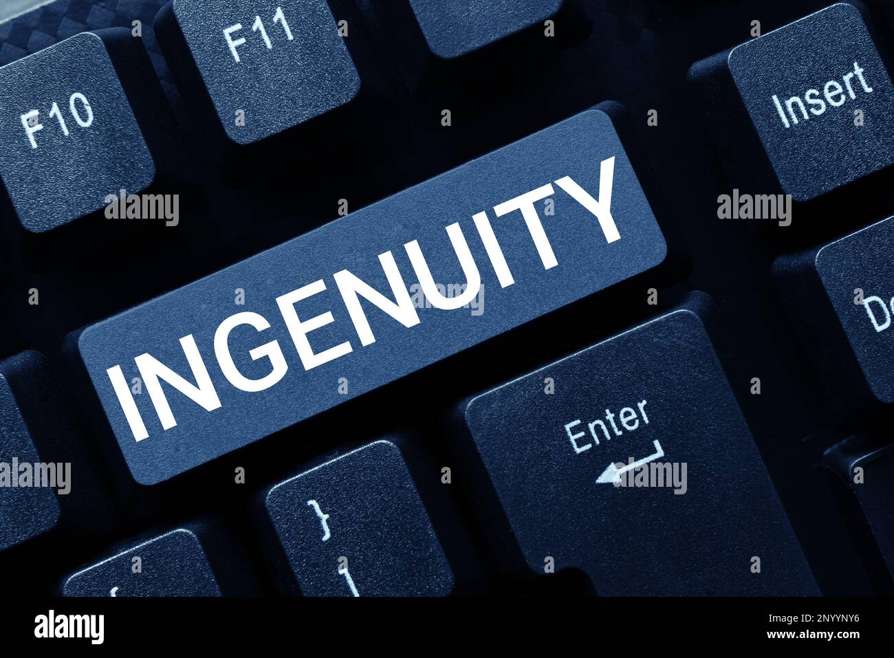 Conceptual caption Ingenuity. Business showcase the quality of being ...