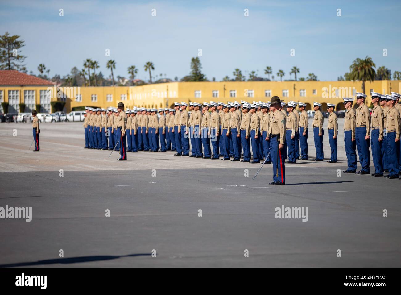 New U.S. Marines with India Company, 3rd Recruit Training Battalion ...