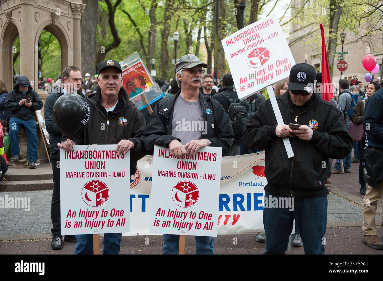 PORTLAND, OR - MAY 01: The May 1st parade set to celebrate the ...
