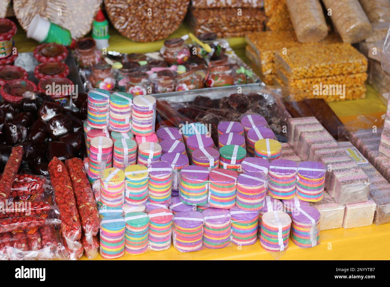View of multiple typical Mexican sweet candy Stock Photo - Alamy