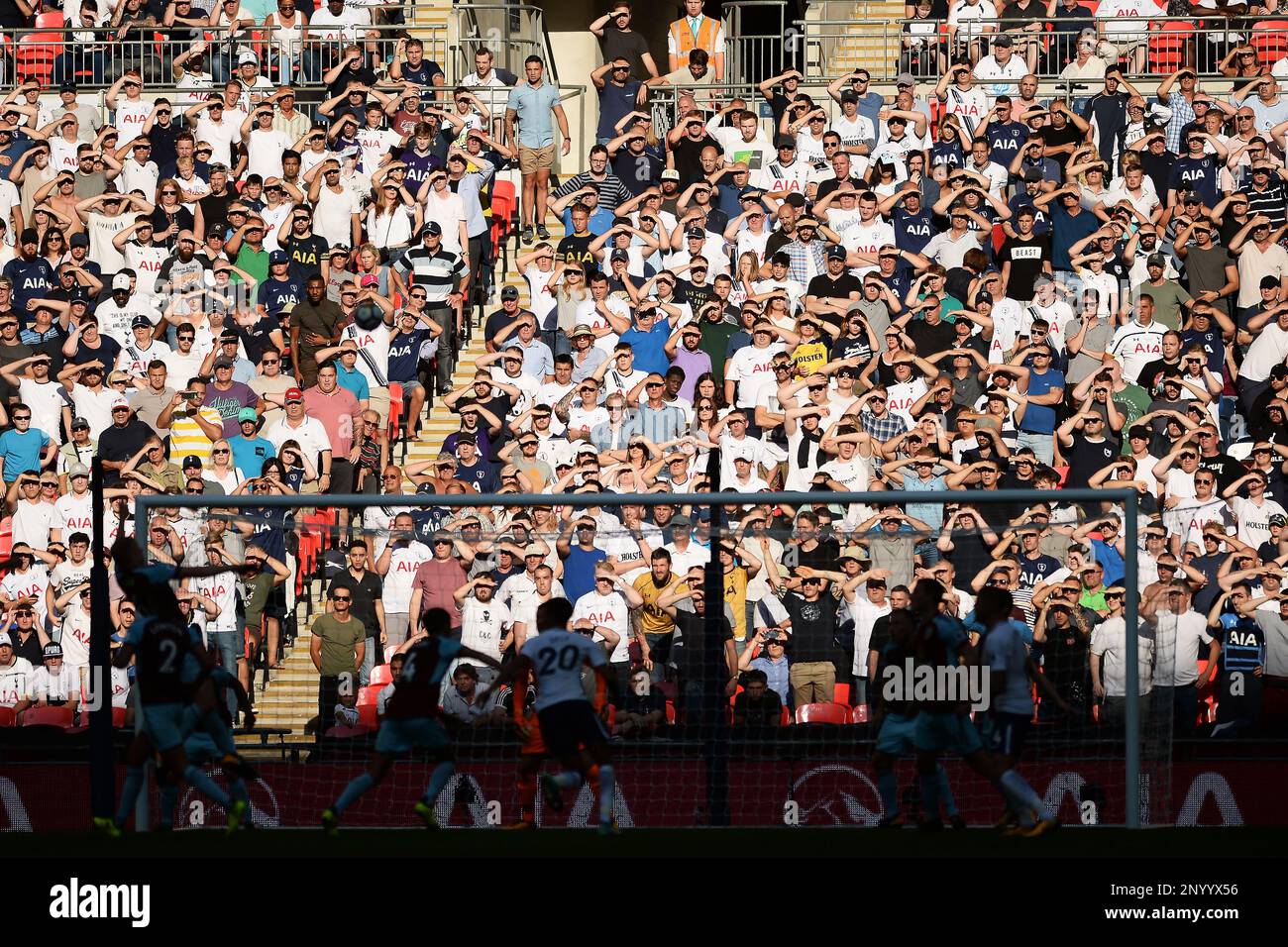 Spurs fans watch on - Tottenham Hotspur v Burnley, Premier League ...