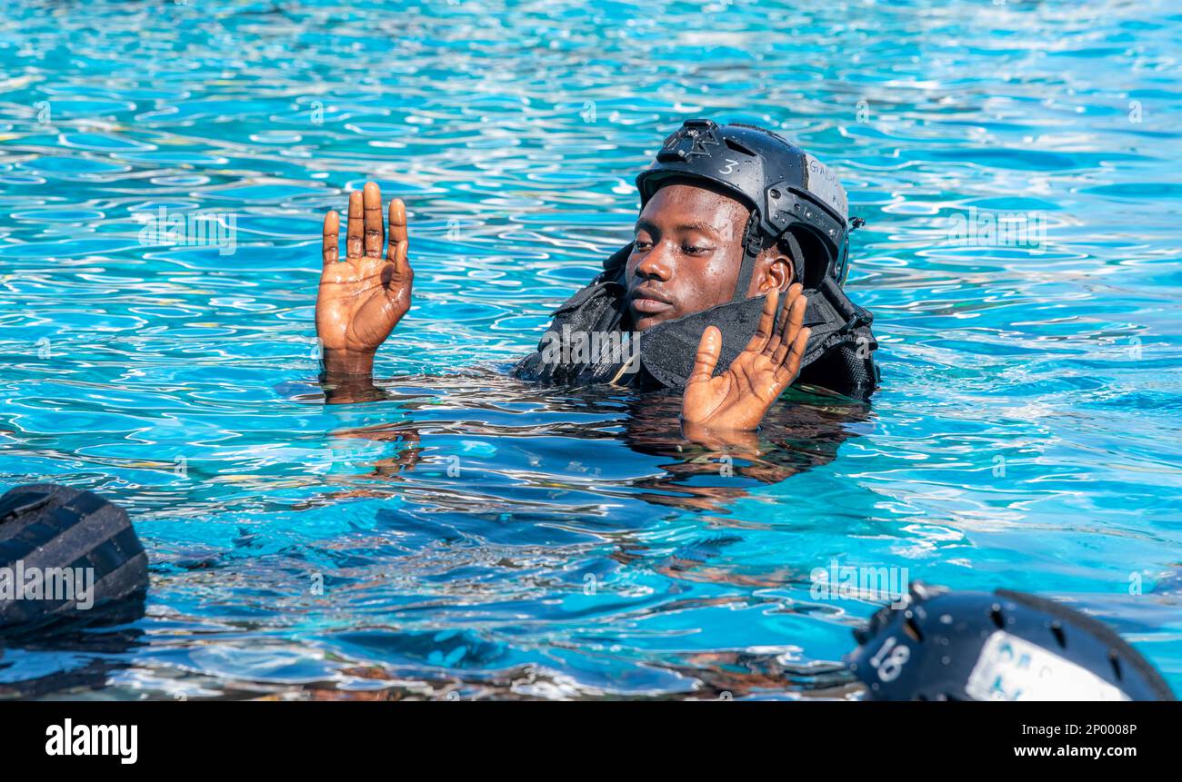 Partner nation students attending the Patrol Craft Officer Riverine ...