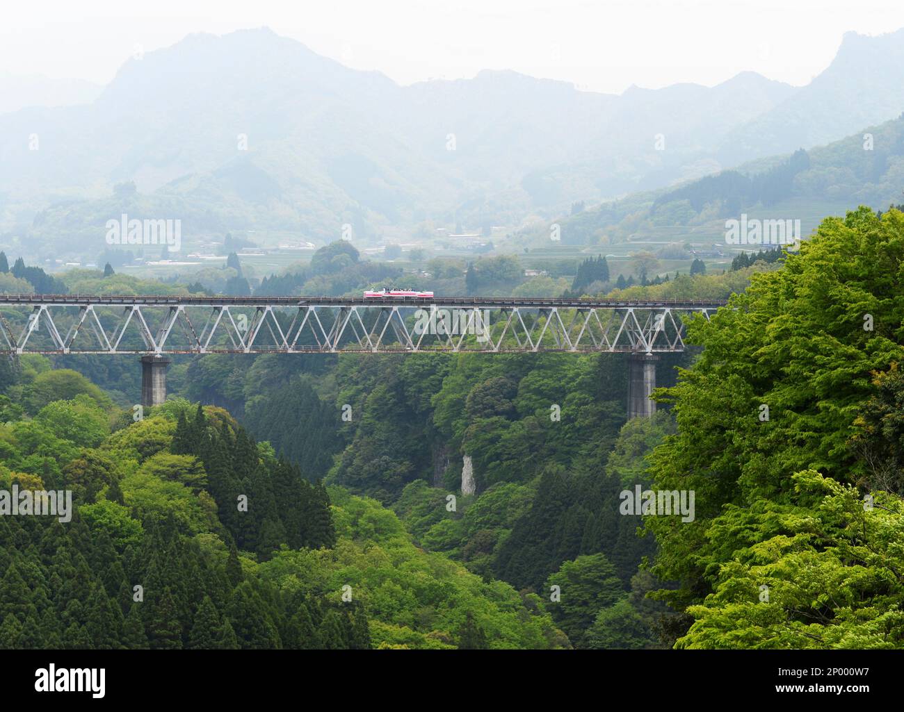 This photo shows a Grand Super Cart of Takachiho Amaterasu Railway at ...
