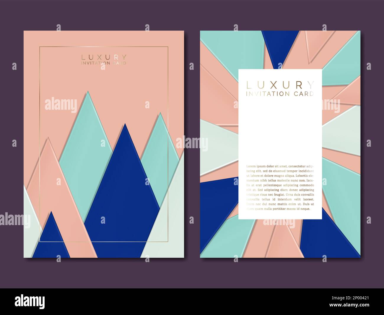 Vector Paper Cardboard Overlapping Triangles Illustration for Jewelry ...