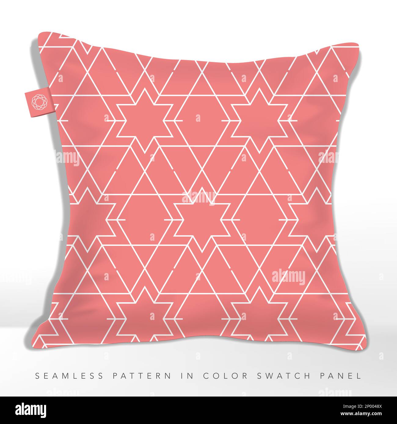 Vector Line Drawing Retro David Star Monochrome Seamless Pattern with ...