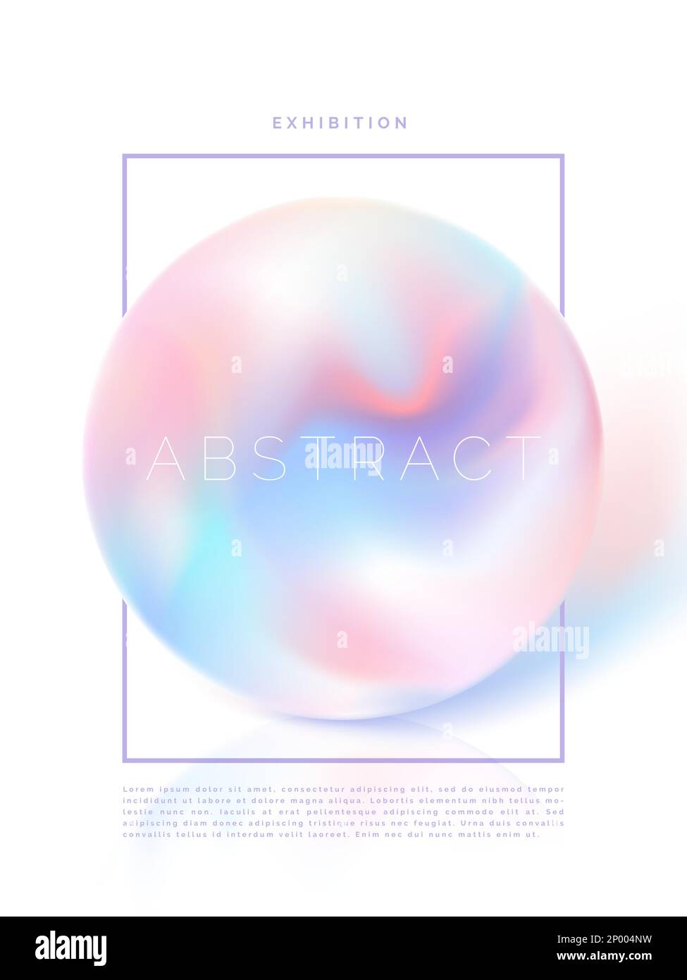 Vector Iridescent or Holographic Pearl Poster, Brochure or Book Cover ...