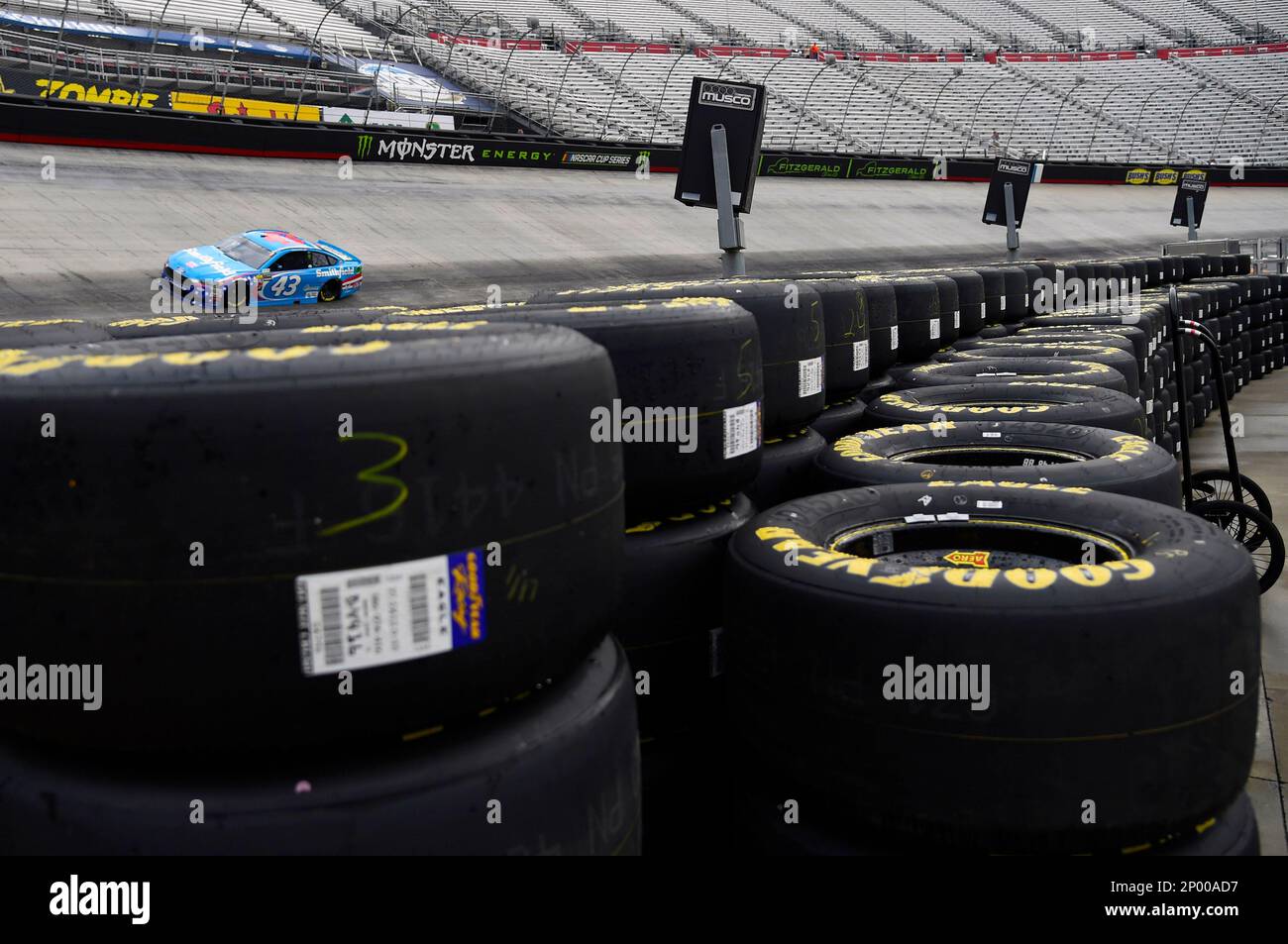 Aric Almirola (43) during practice for the NASCAR Monster Energy Cup ...