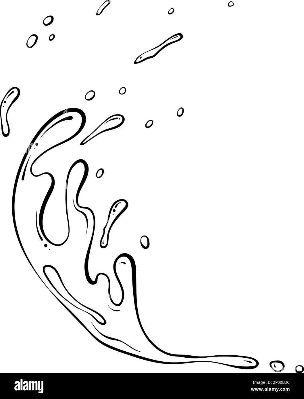 Liquid splash line art Stock Vector Image & Art - Alamy