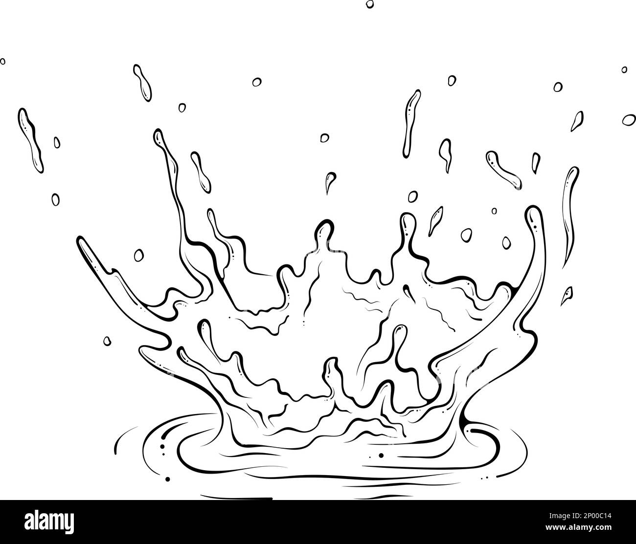 Liquid splash line art Stock Vector Image & Art - Alamy