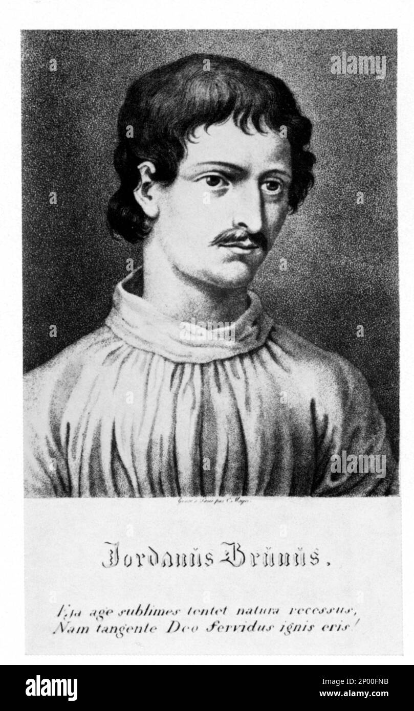 The italian philosopher , writer , dramaturgist and eretic GIORDANO ...