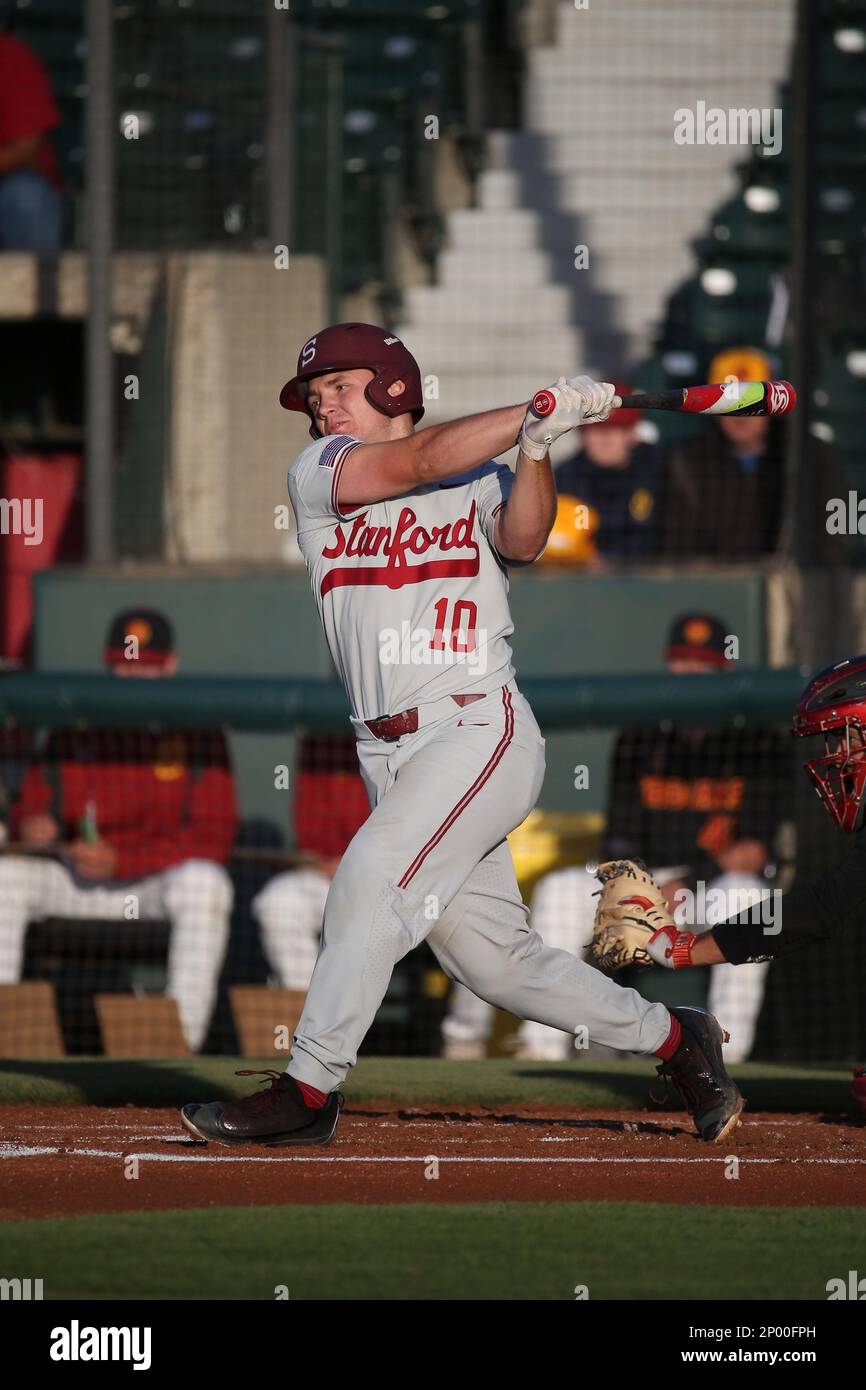 Maverick Handley (10) of the Stanford Cardinal bats against the ...