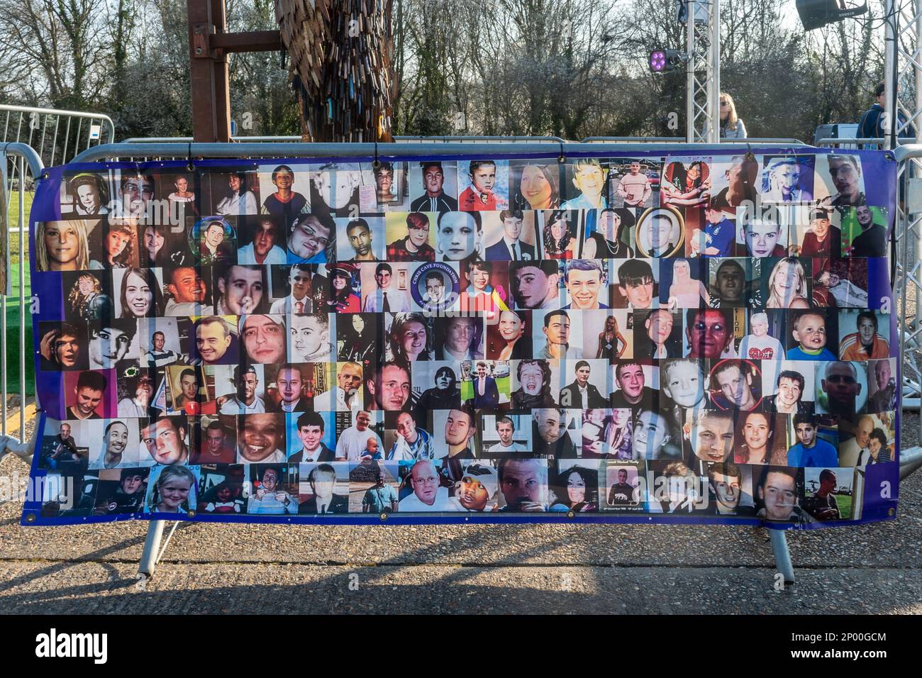 2 March 2023. The Knife Angel sculpture by artist Alfie Bradley is on ...