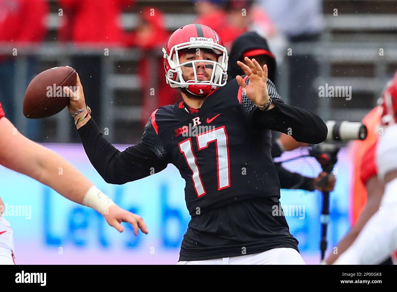 PISCATAWAY, NJ - APRIL 22: Rutgers Scarlet Knights red team quarterback ...