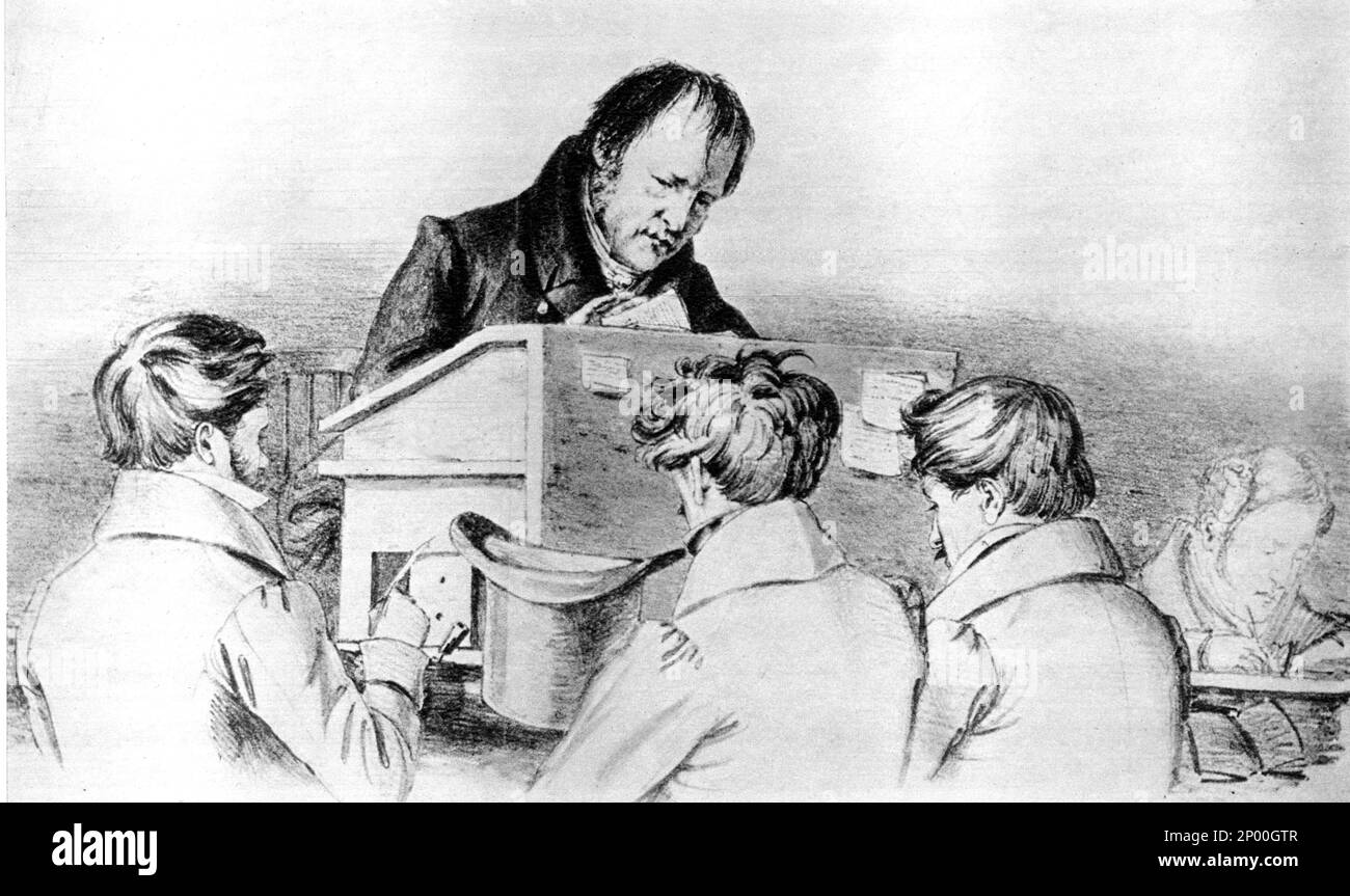 Georg wilhelm friedrich hegel portrait german philosopher hi-res stock ...