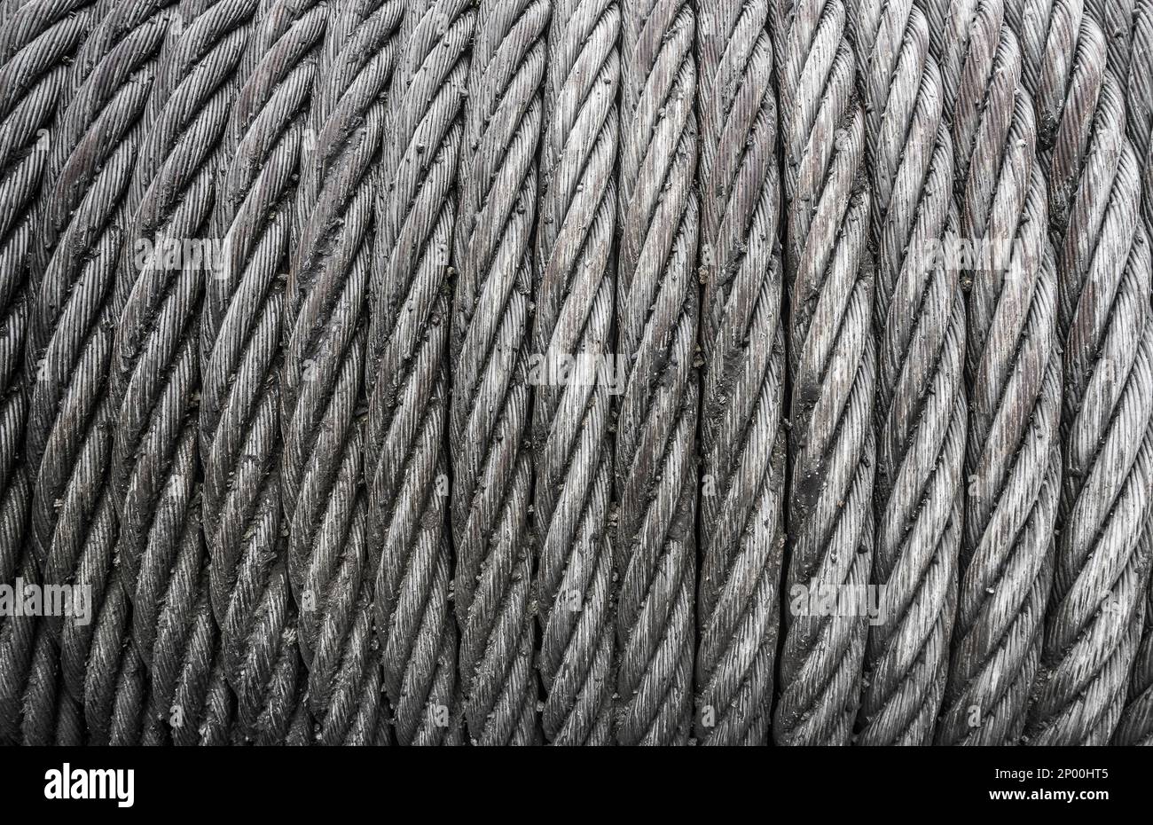 rope drum of a winch machine Stock Photo - Alamy