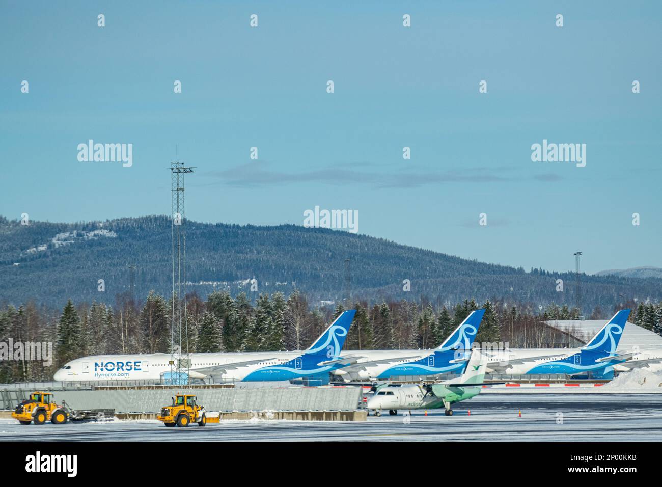 New airline disrupter Norse Atlantic Airways aeroplanes on the runway ...