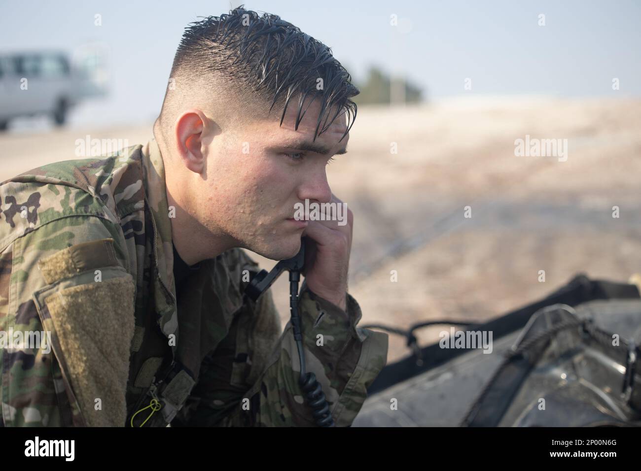 U.S. Army Soldier with the 511th Engineer Dive Detachment uses single ...