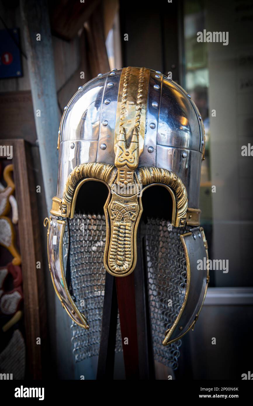 A medieval knight's helmet Stock Photo - Alamy