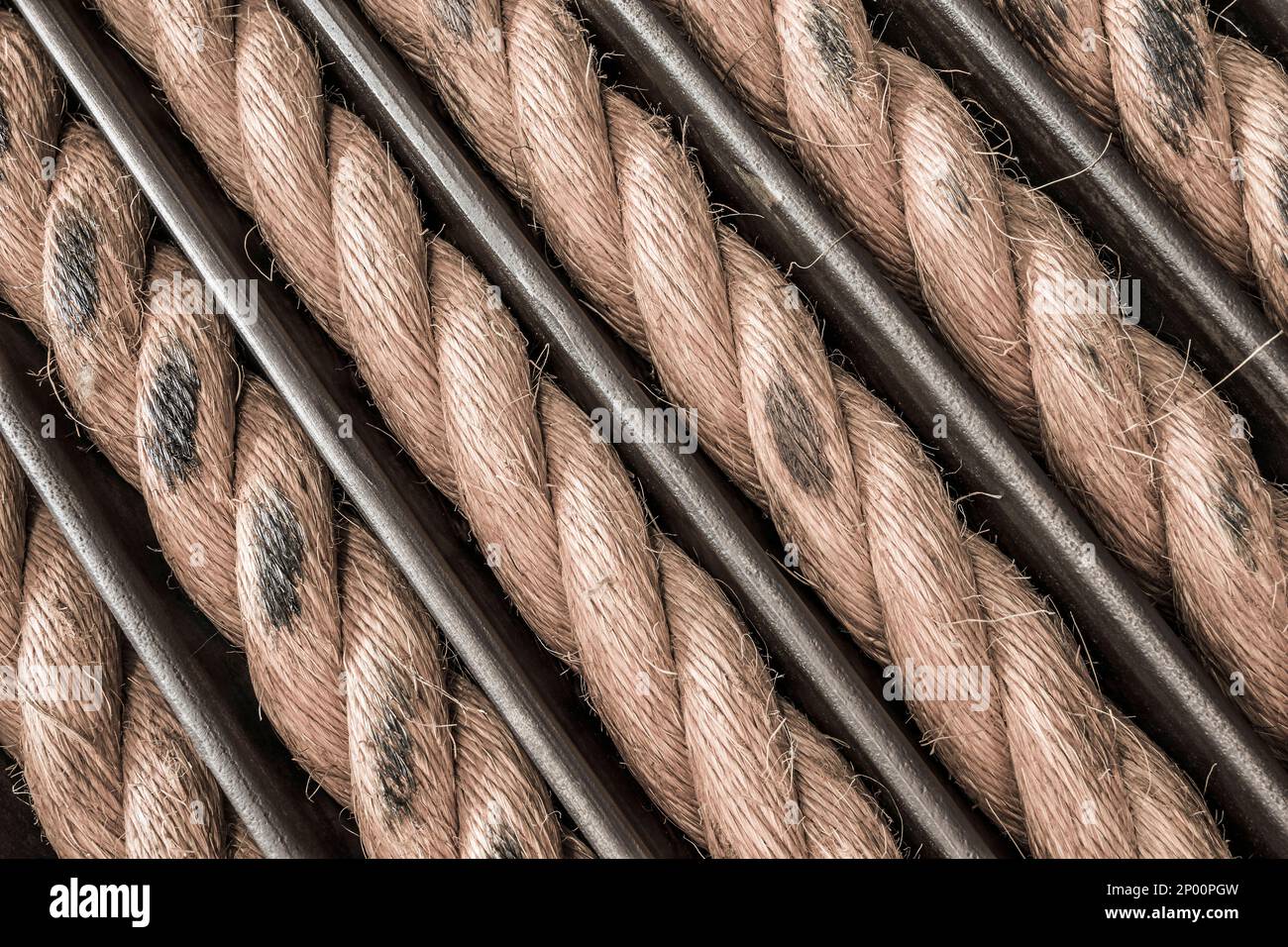 rope drum of a winch machine Stock Photo - Alamy
