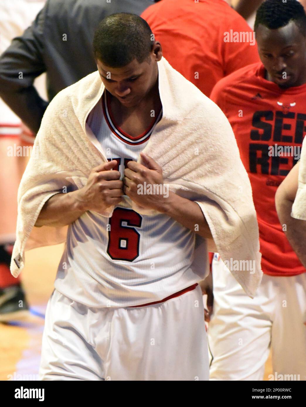Chicago Bulls forward Cristiano Felicio walks off the court after Game ...