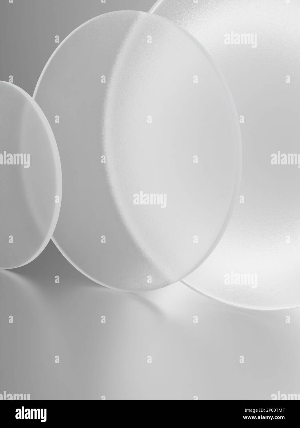 3D Rendering Soft Light and Semi Transparent Circle Plates Overlapping ...