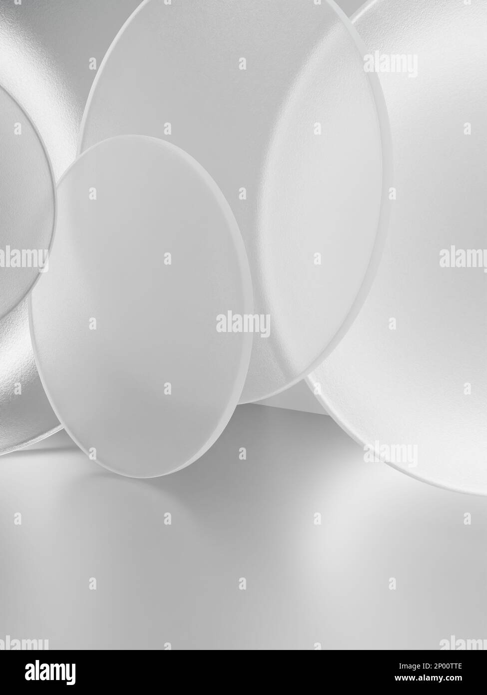 3D Rendering Soft Light and Semi Transparent Circle Plates Overlapping ...