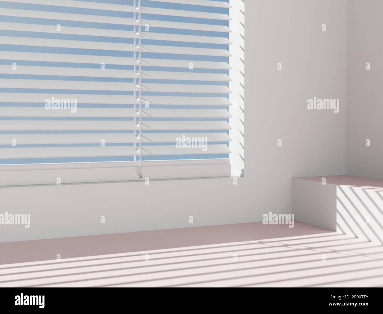 3D Rendering Studio shot indoor Sunlight, Sky and Shade under Window ...