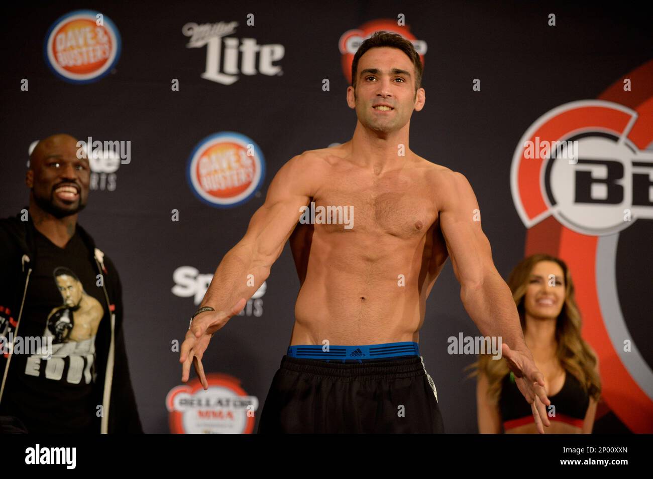 UNCASVILLE, CT - APRIL 20: Ryan Quinn pose for photos at the weigh-in ...