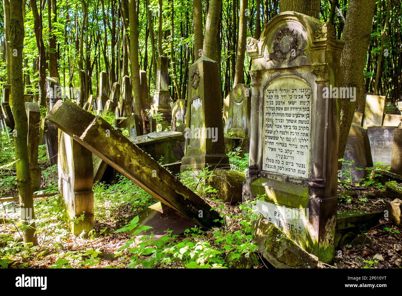 Historic Jewish cemetery at Okopowa Street in Warsaw, Poland Stock ...