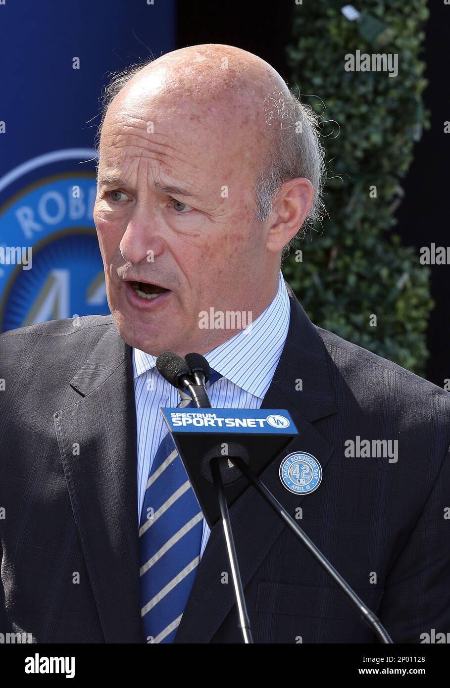 LOS ANGELES, CA - APRIL 15: Owner Stan Kasten during the Jackie ...