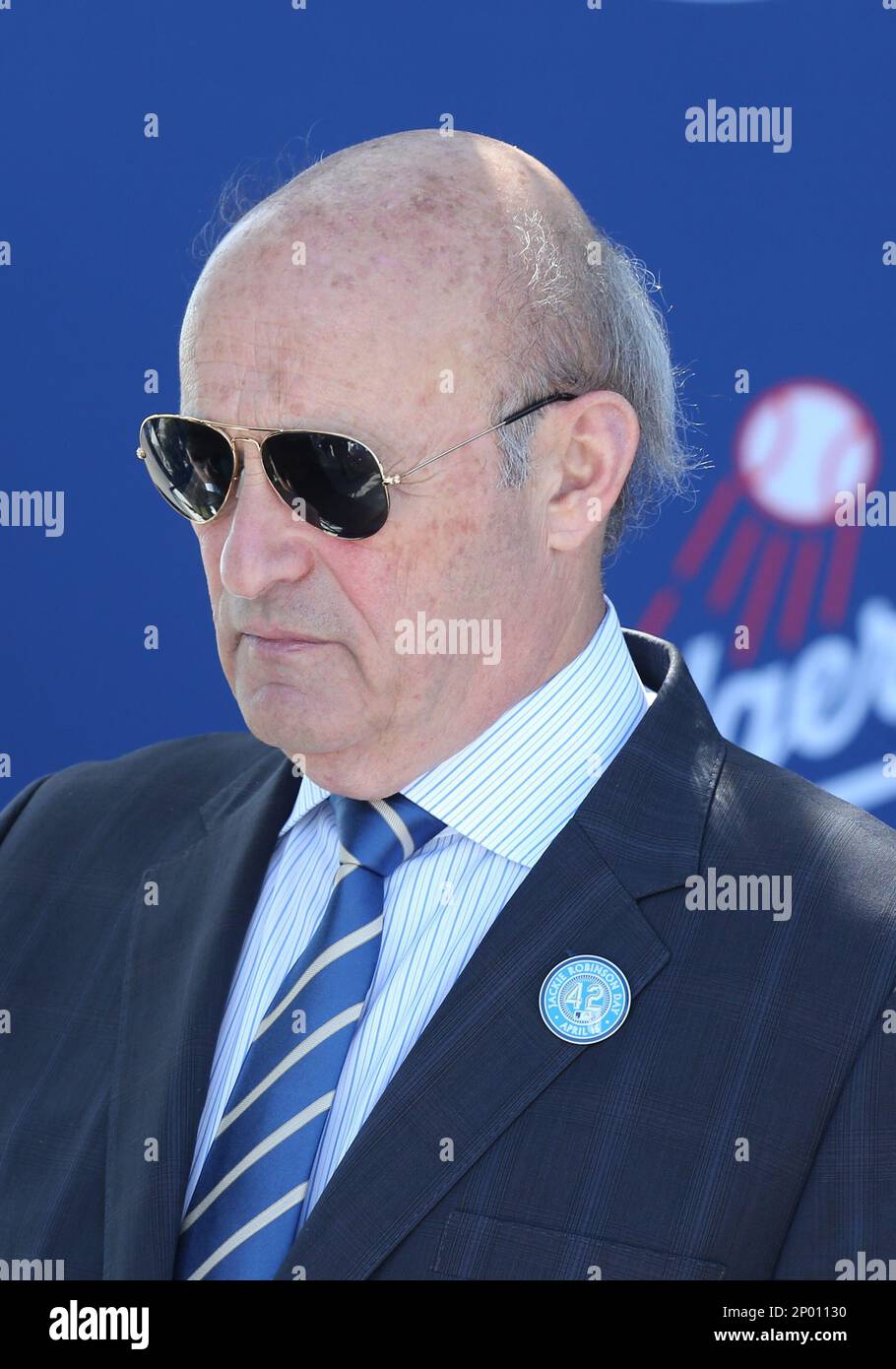 LOS ANGELES, CA - APRIL 15: Owner Stan Kasten during gets ready to give ...